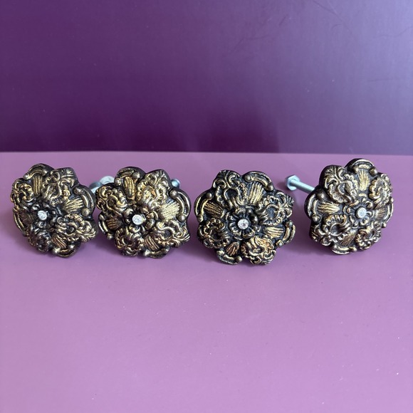 Accents | Rosette Floral Round Drawer Knobs Or Pulls French Provincial ...